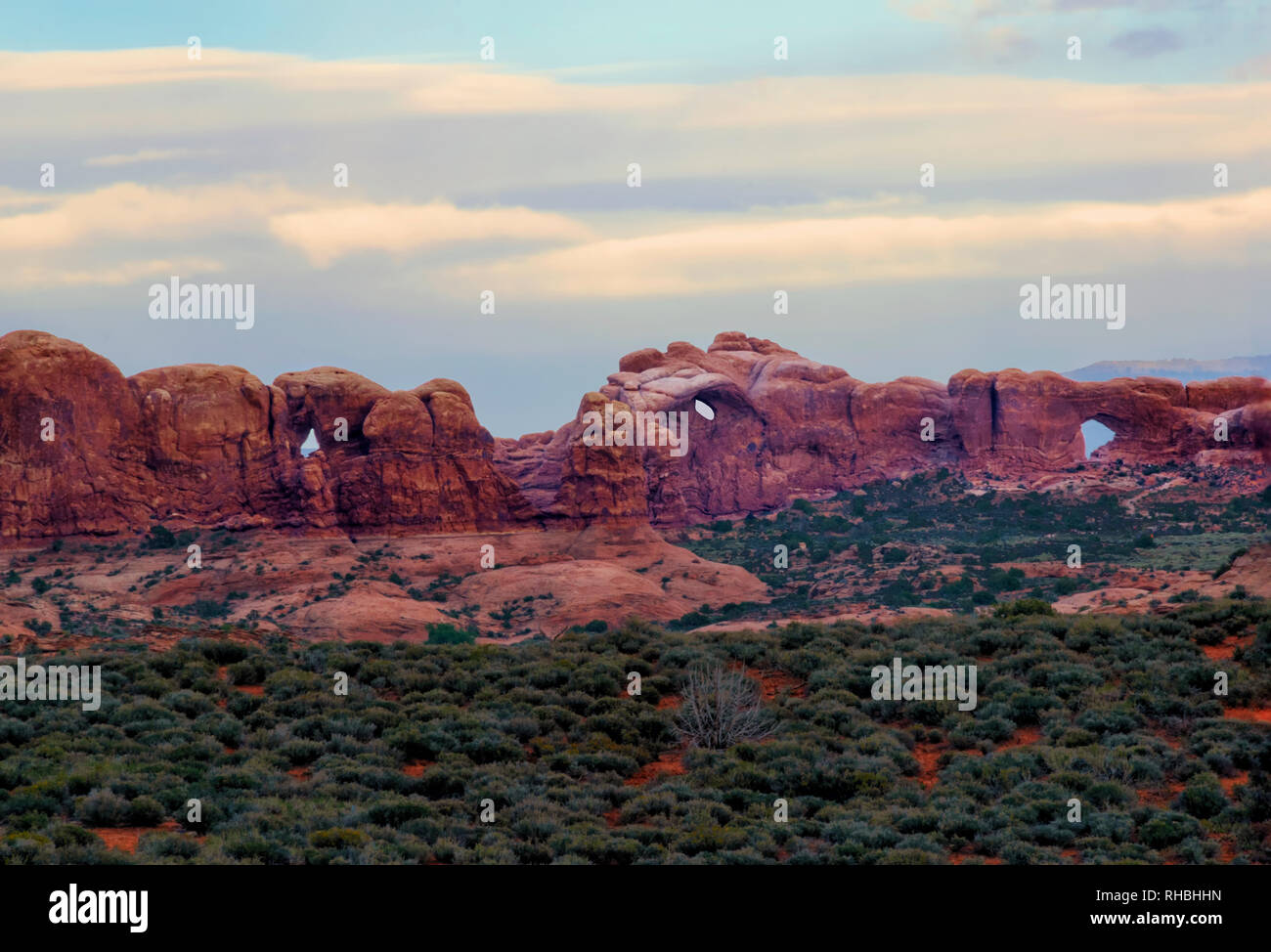 Windows section of Arches National Park, Moab, Utah Stock Photo - Alamy