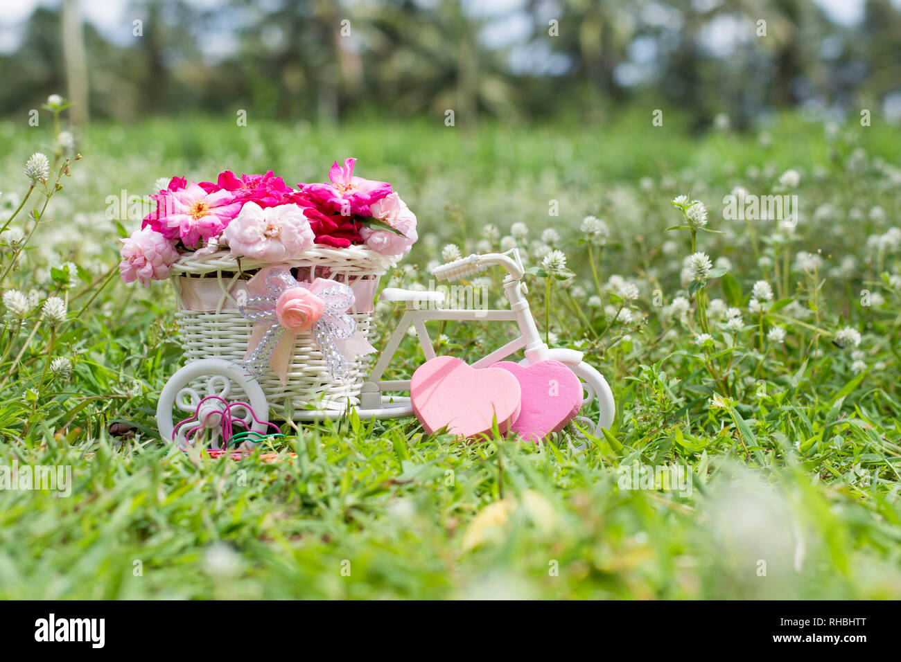 Flower delivery bike Stock Photo - Alamy