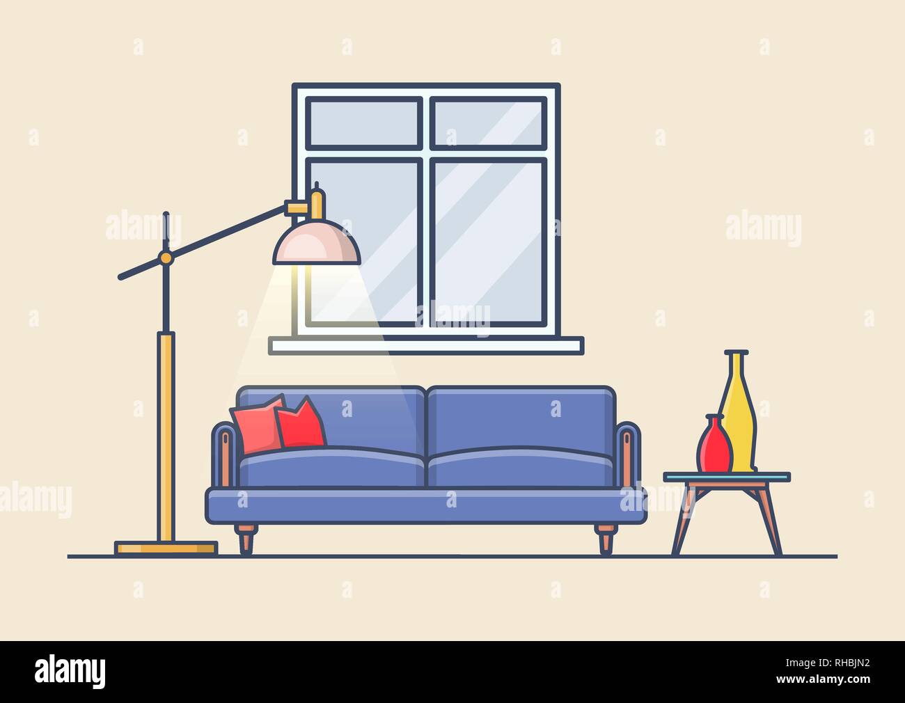 Living or rest room Stock Vector Image & Art - Alamy