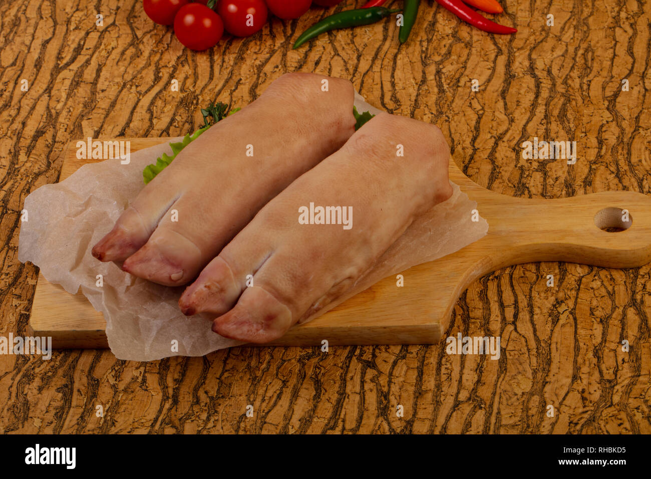 Raw pigs feet hi-res stock photography and images - Alamy