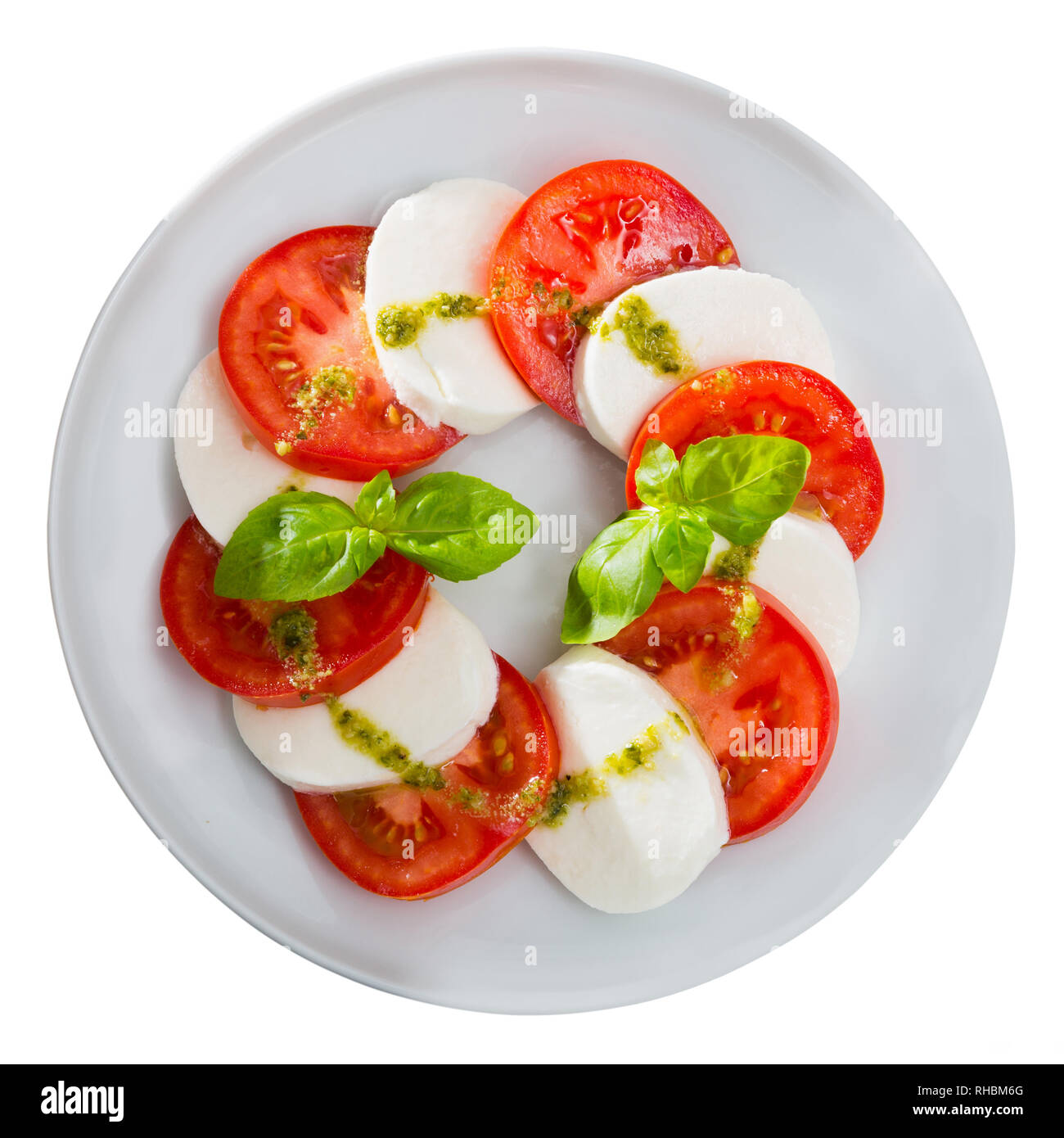 Traditional dish of Italian cuisine caprese salad with fresh tomatoes ...