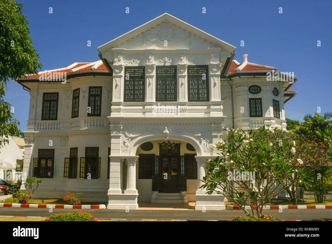 Traditional Sino-Portuguese building in Phuket Town, Phuket, Thailand ...