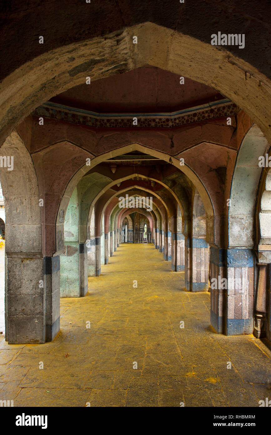 Pillared Corridor, Jejuri temple of Lord Khandoba, Pune District ...