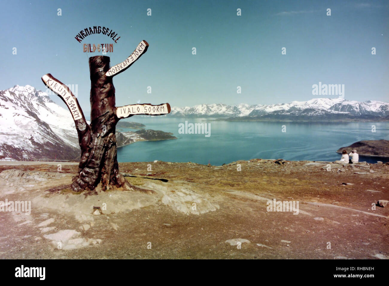 Signpost at Gildetun, Norway Stock Photo - Alamy