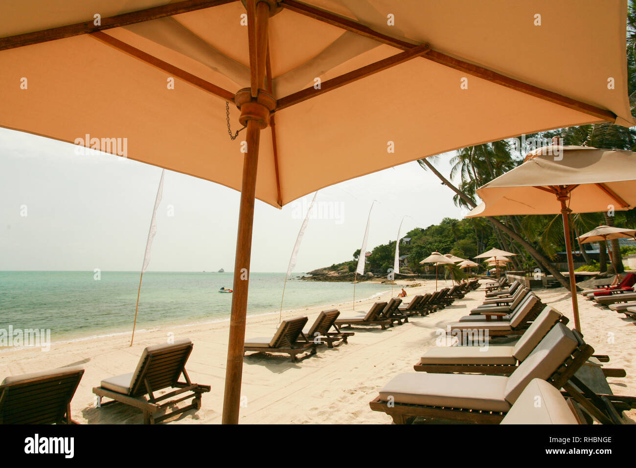 Tropical beach lagoon Stock Photo - Alamy