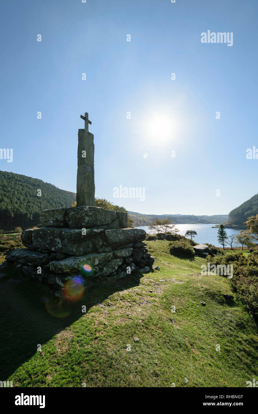 Llyn Geirionydd in North Wales the location of the Taliesin monument ...