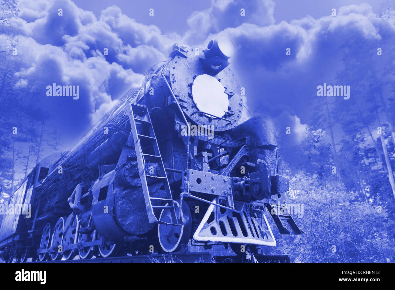 Old steam locomotive trains at night hi-res stock photography and ...