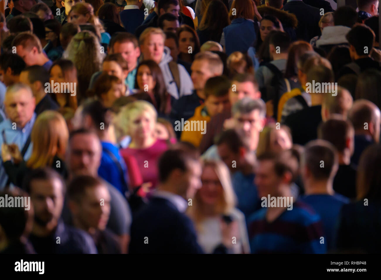 Crowd of people visit business event Stock Photo - Alamy