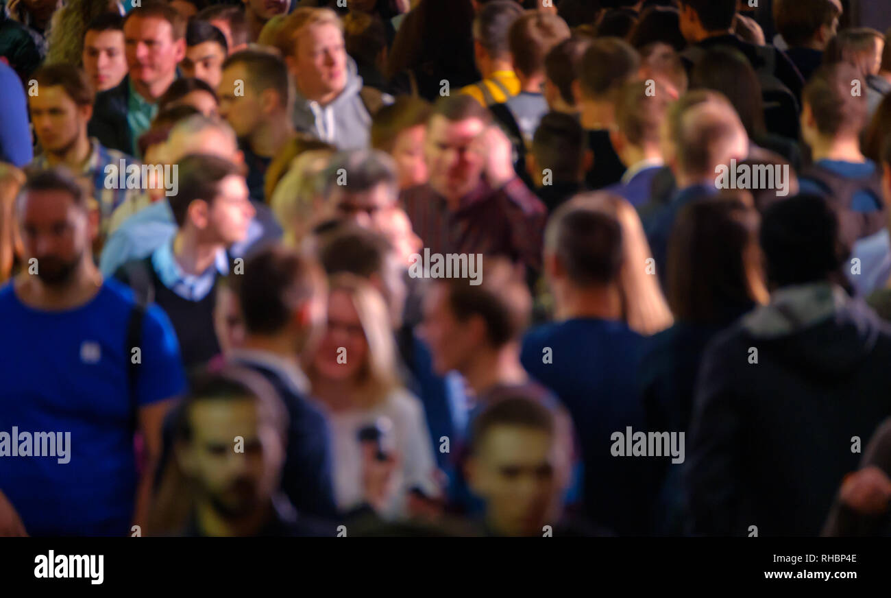 Crowd of people visit business event Stock Photo - Alamy