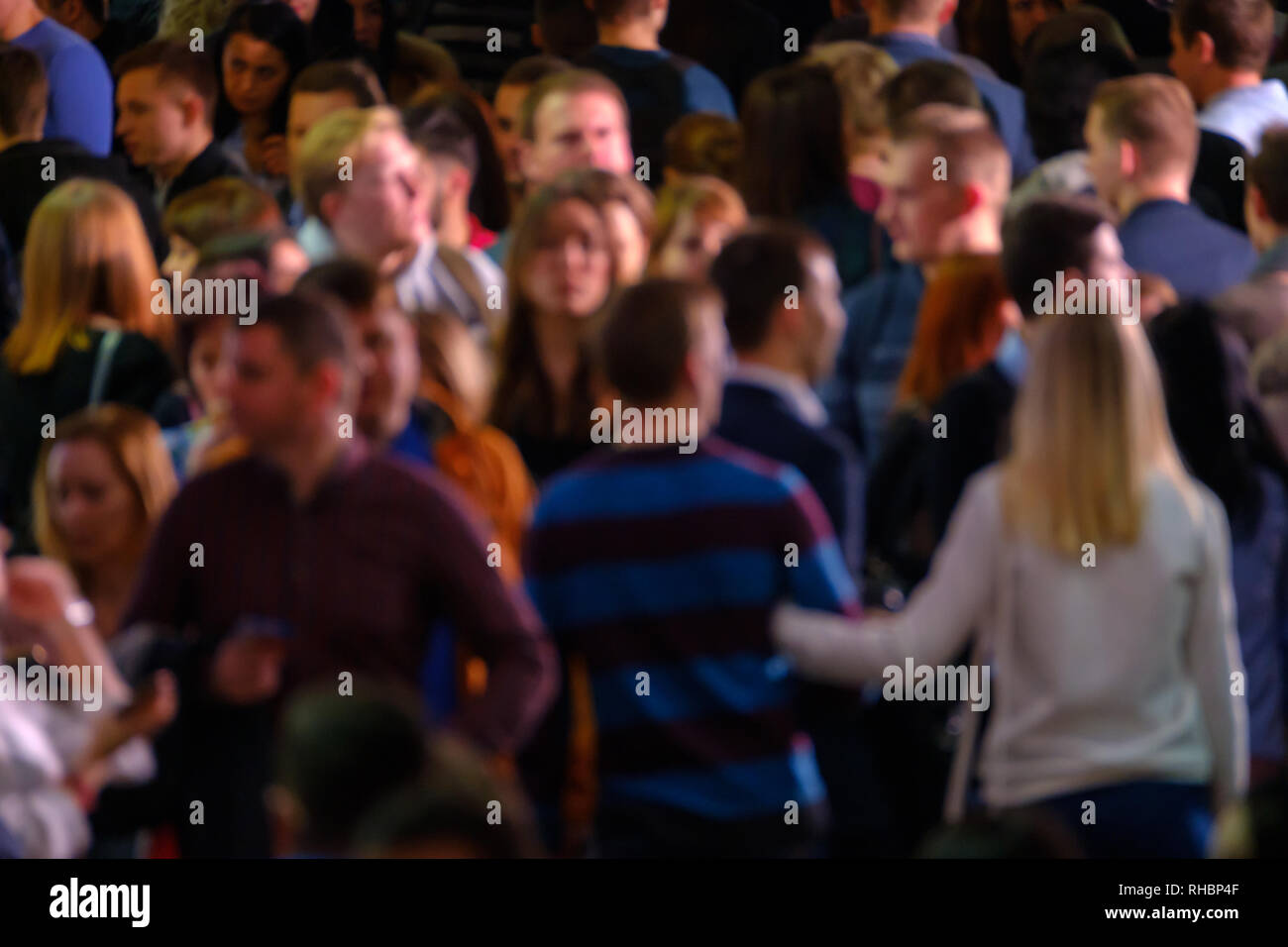 Crowd of people visit business event Stock Photo - Alamy