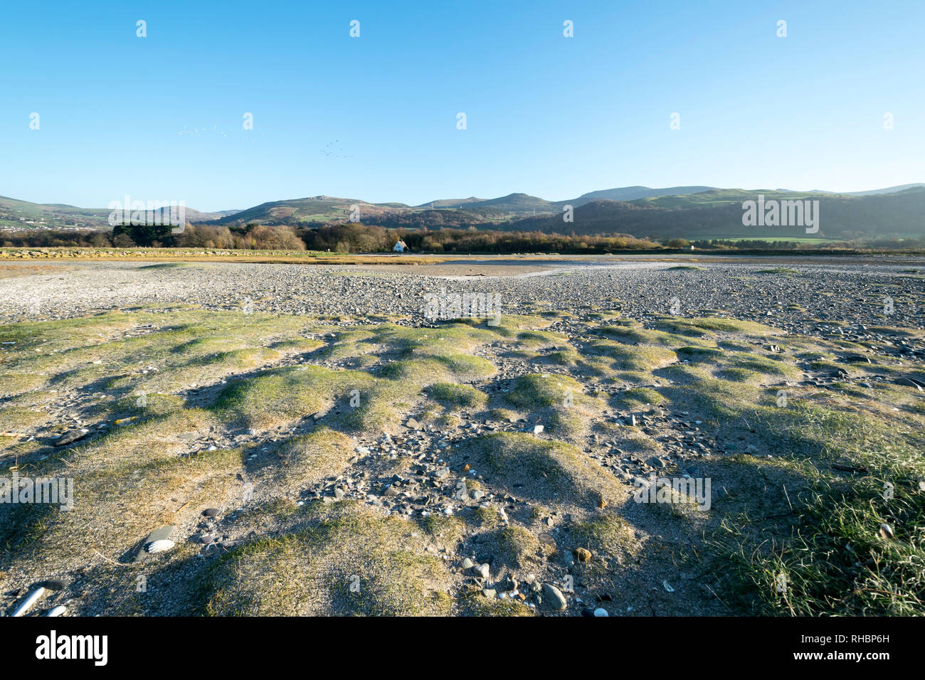 Traeth Lafan Nature Reserve near Llanfairfechan on the North Wales ...