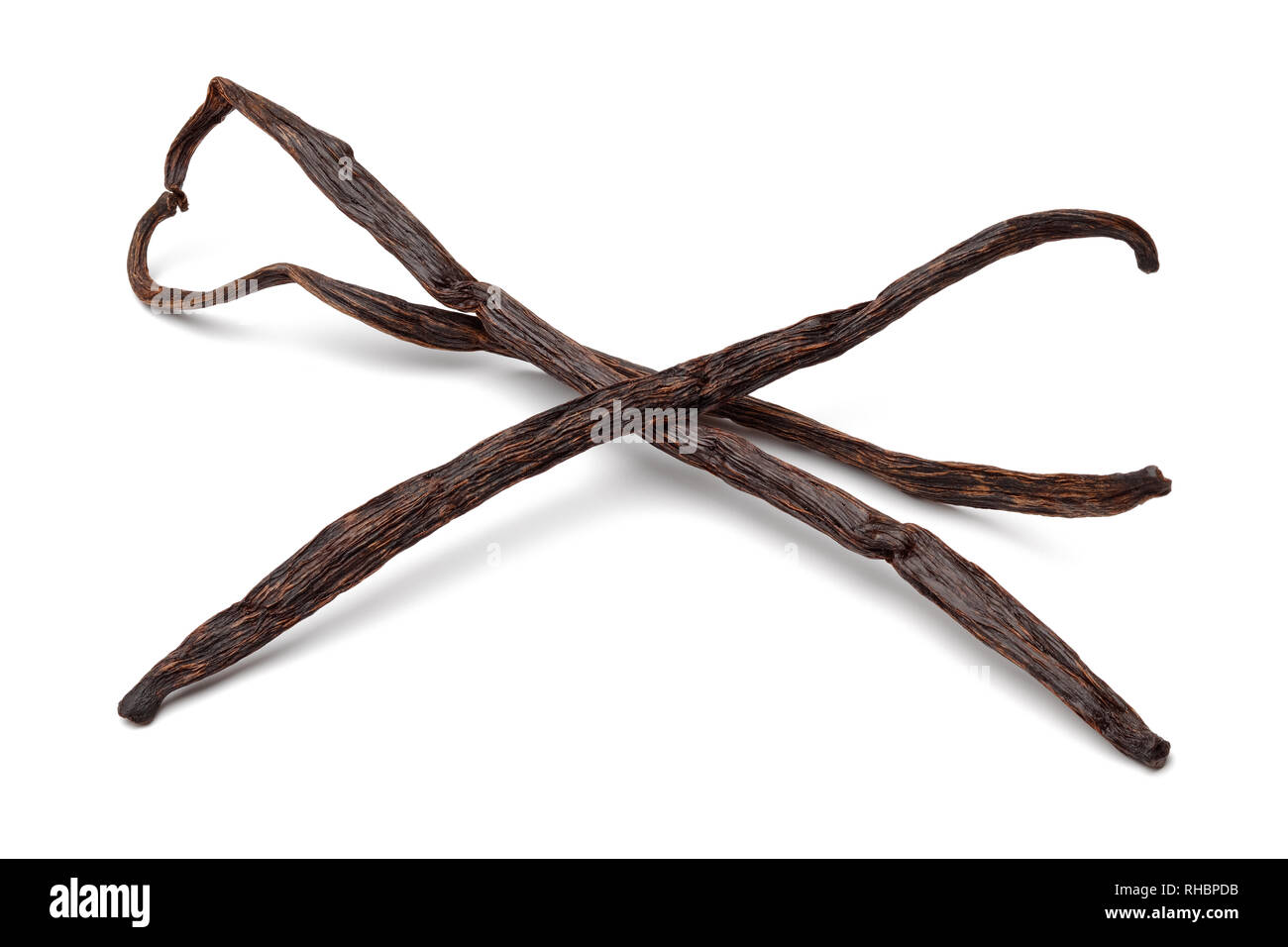 Vanilla beans isolated on white background Stock Photo - Alamy