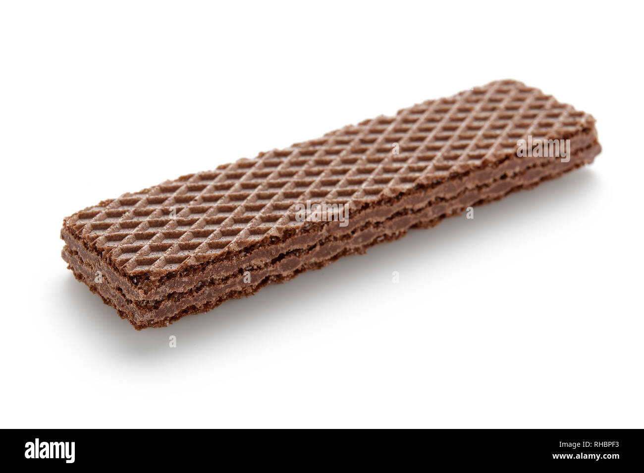 Wafers with chocolate isolated on white background Stock Photo - Alamy