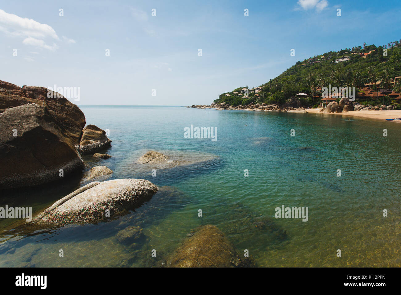 Tropical beach lagoon Stock Photo - Alamy