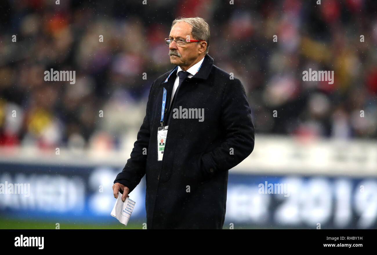 France head coach Jacques Brunel during the Guinness Six Nations match ...