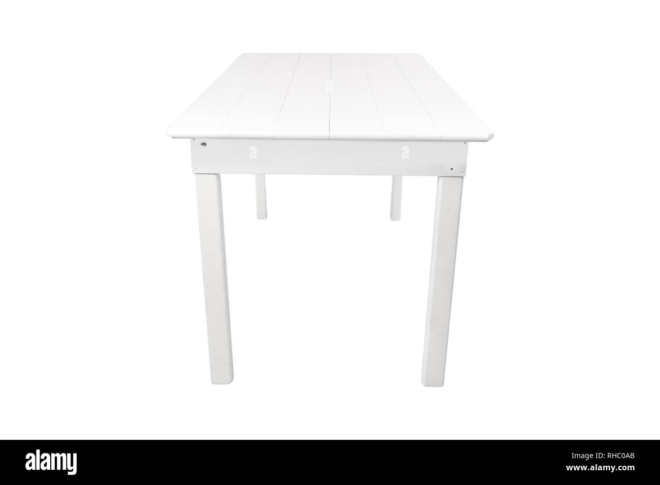 Table isolated on white background Stock Photo - Alamy