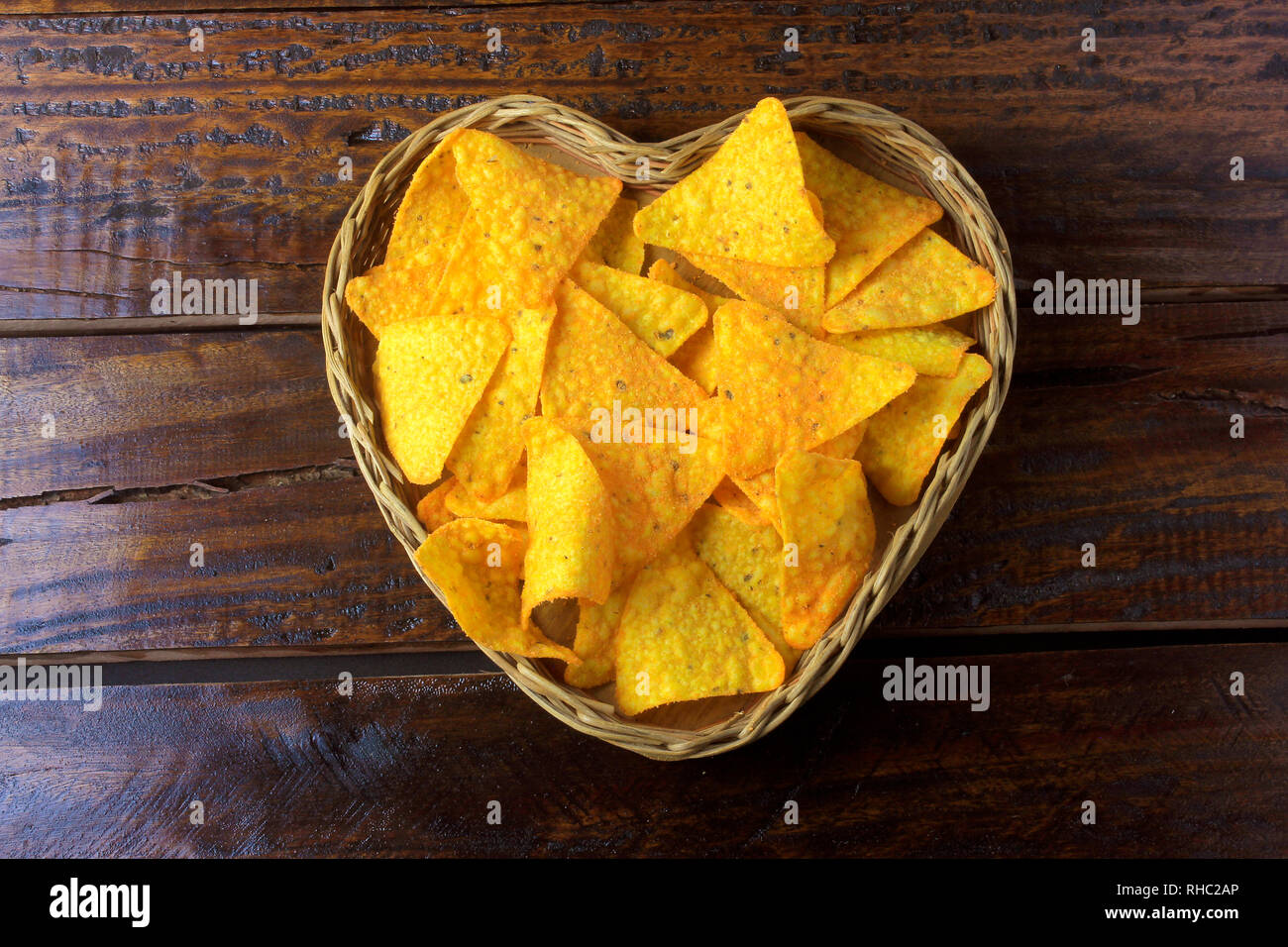 Tortilla chips heart hi-res stock photography and images - Alamy