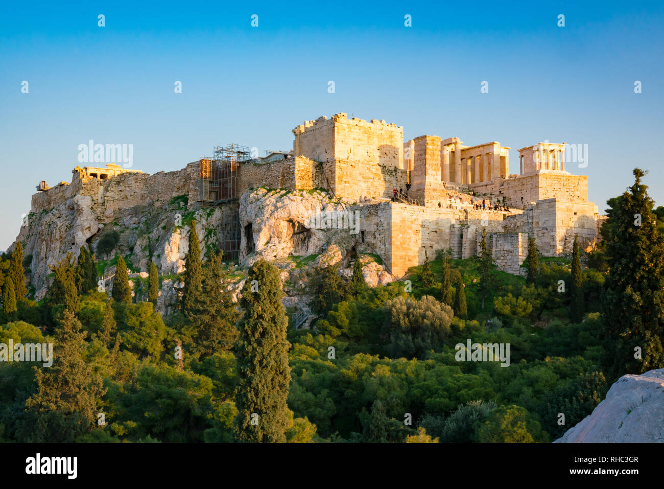 Sunset near the Acropolis Stock Photo - Alamy