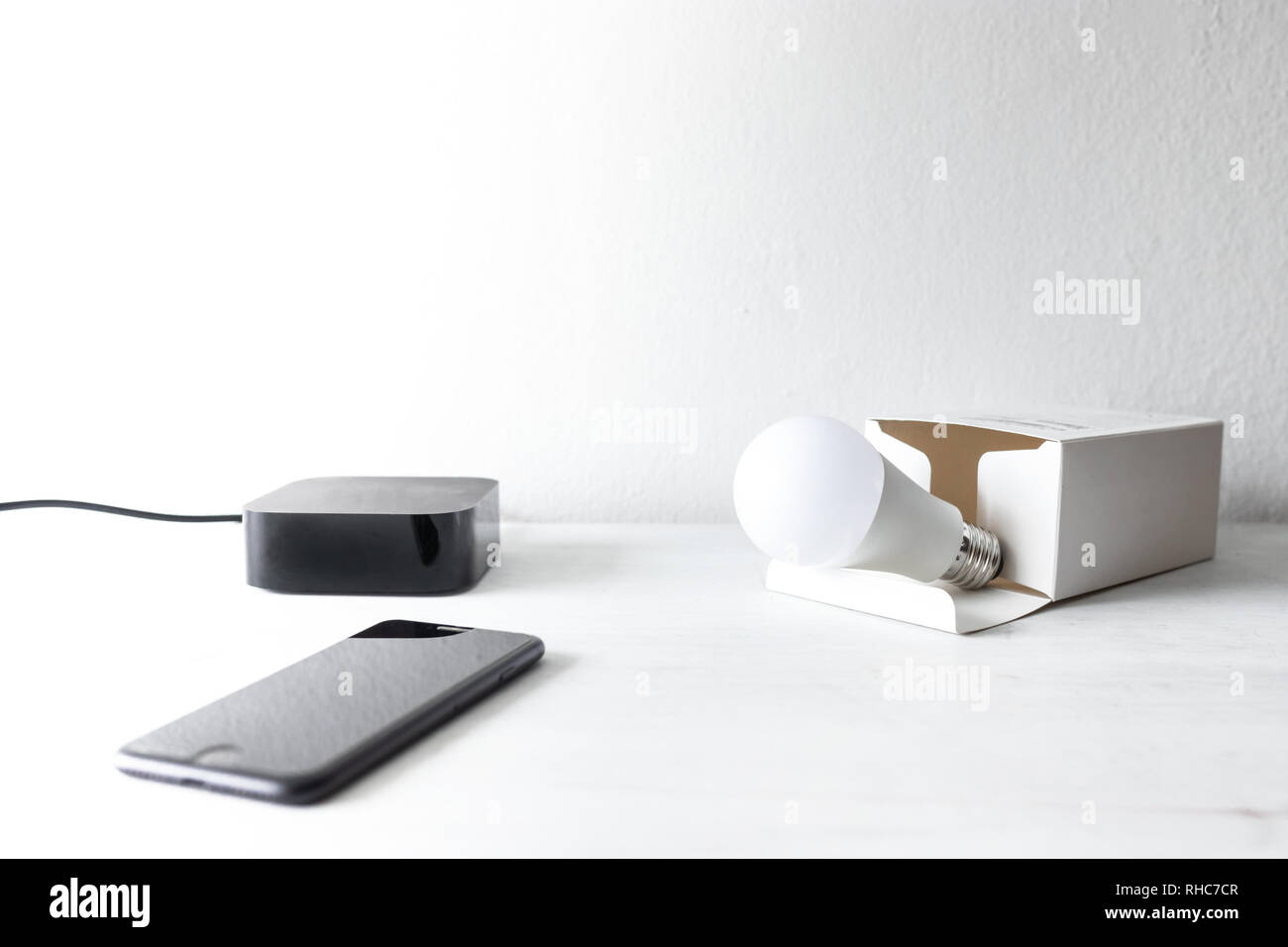 Smarthome Smart Light with Hub Wifi remote controlled Stock Photo - Alamy