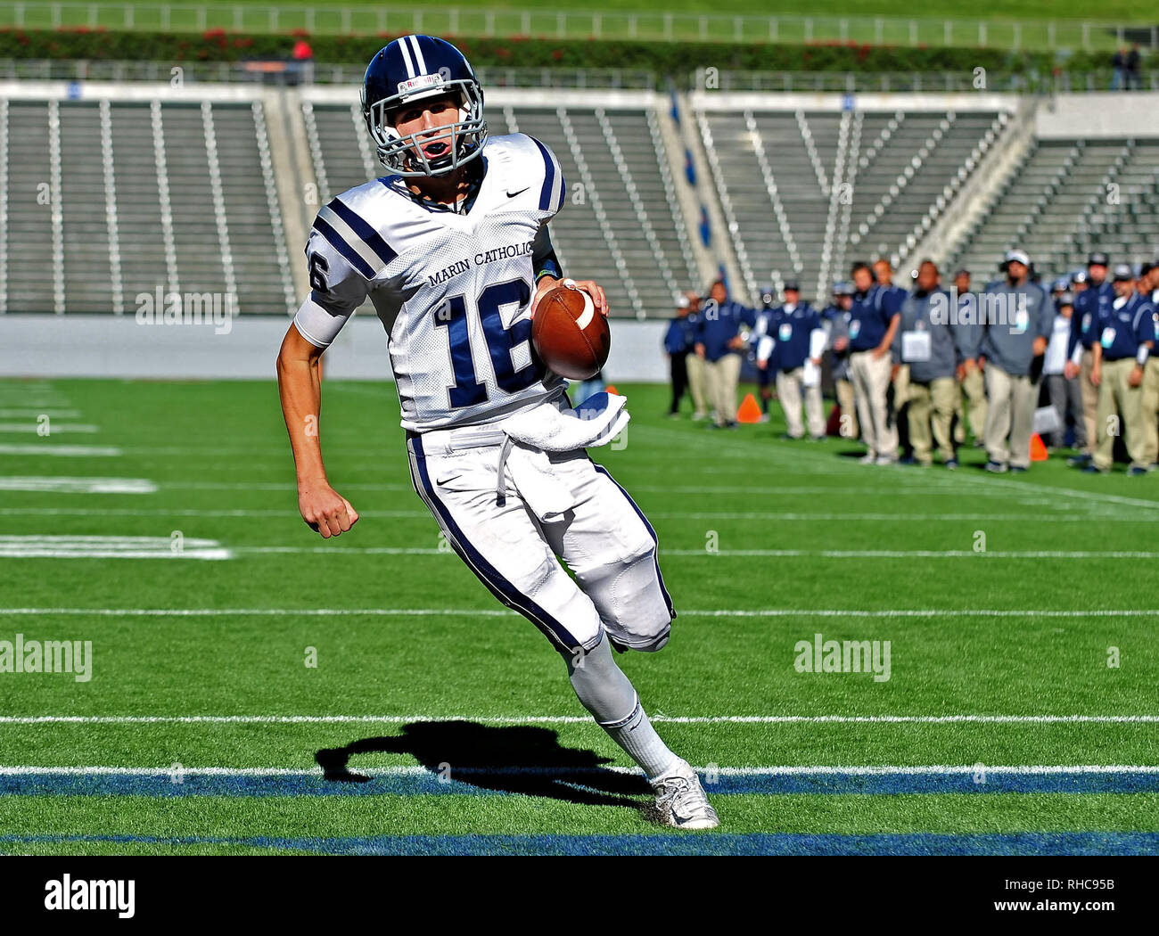Carson, CA. 15th Dec, 2012. Marin Catholic quarterback Jared Goff #16 ...