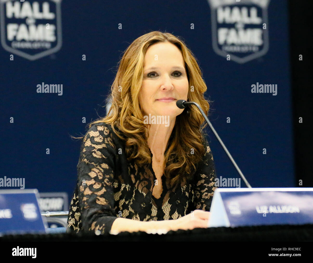 Charlotte, North Carolina, USA. 1st Feb, 2019. LIZ ALLISON the widow of ...