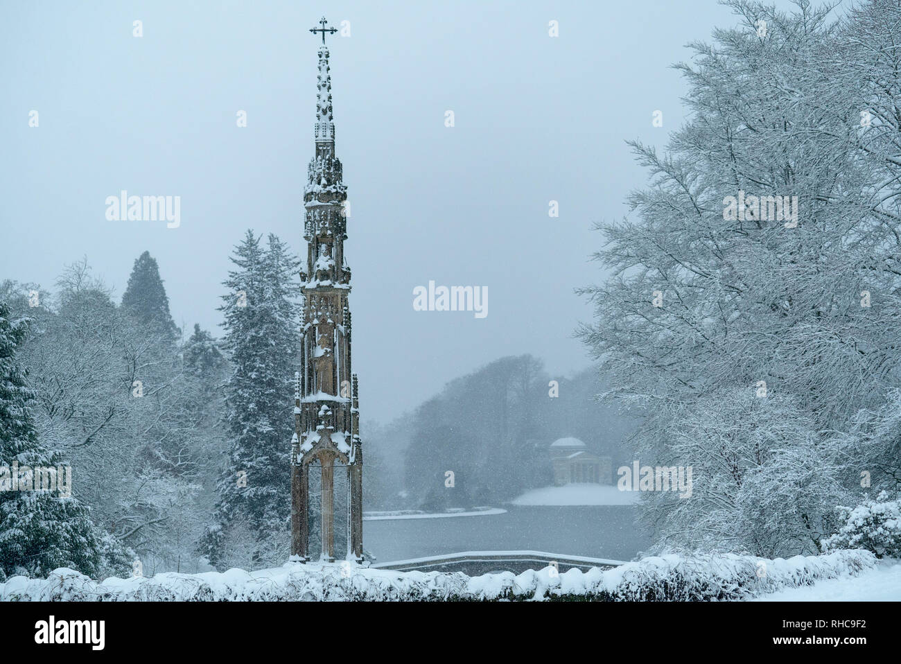 Stourhead, in wiltshire winter hi-res stock photography and images - Alamy
