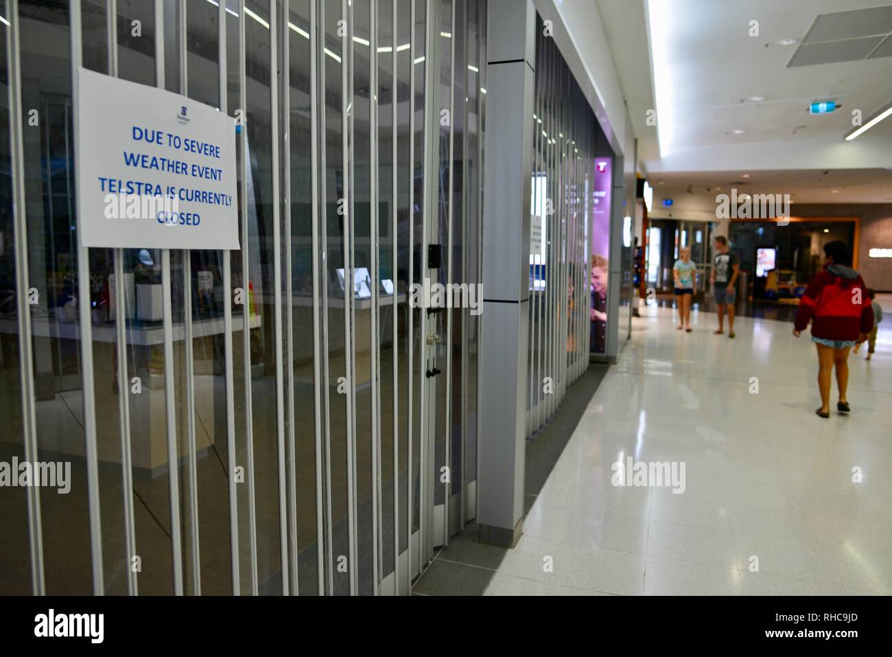 Telstra shopped closed due to extreme weather, Inside stockland ...