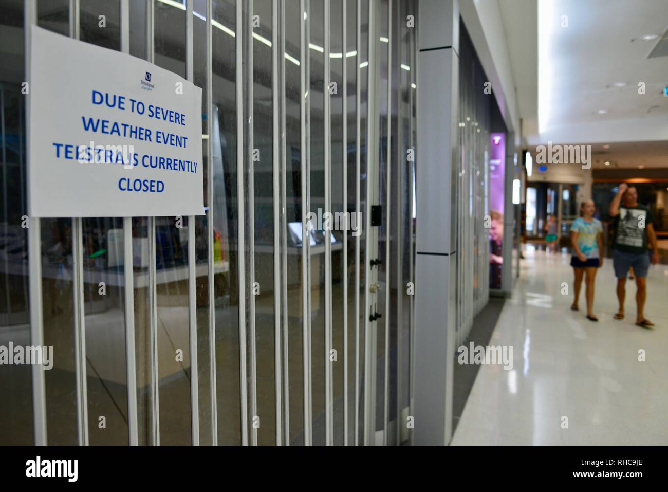Telstra shopped closed due to extreme weather, Inside stockland ...
