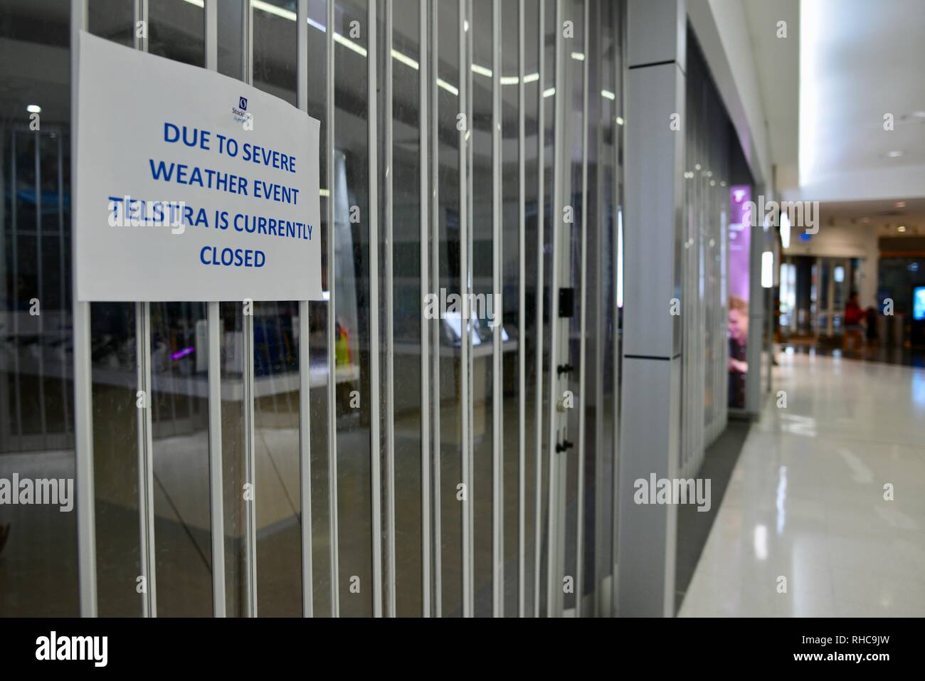 Telstra shopped closed due to extreme weather, Inside stockland ...