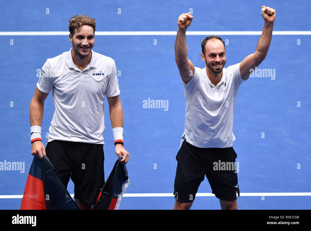 02 February 2019, Hessen, Frankfurt/Main: Tennis: Davis Cup ...