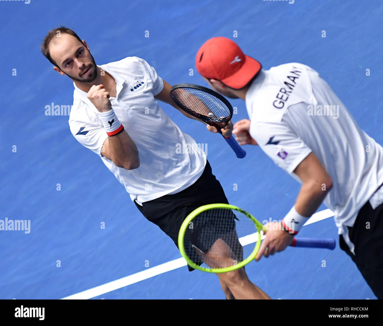 02 February 2019, Hessen, Frankfurt/Main: Tennis: Davis Cup ...