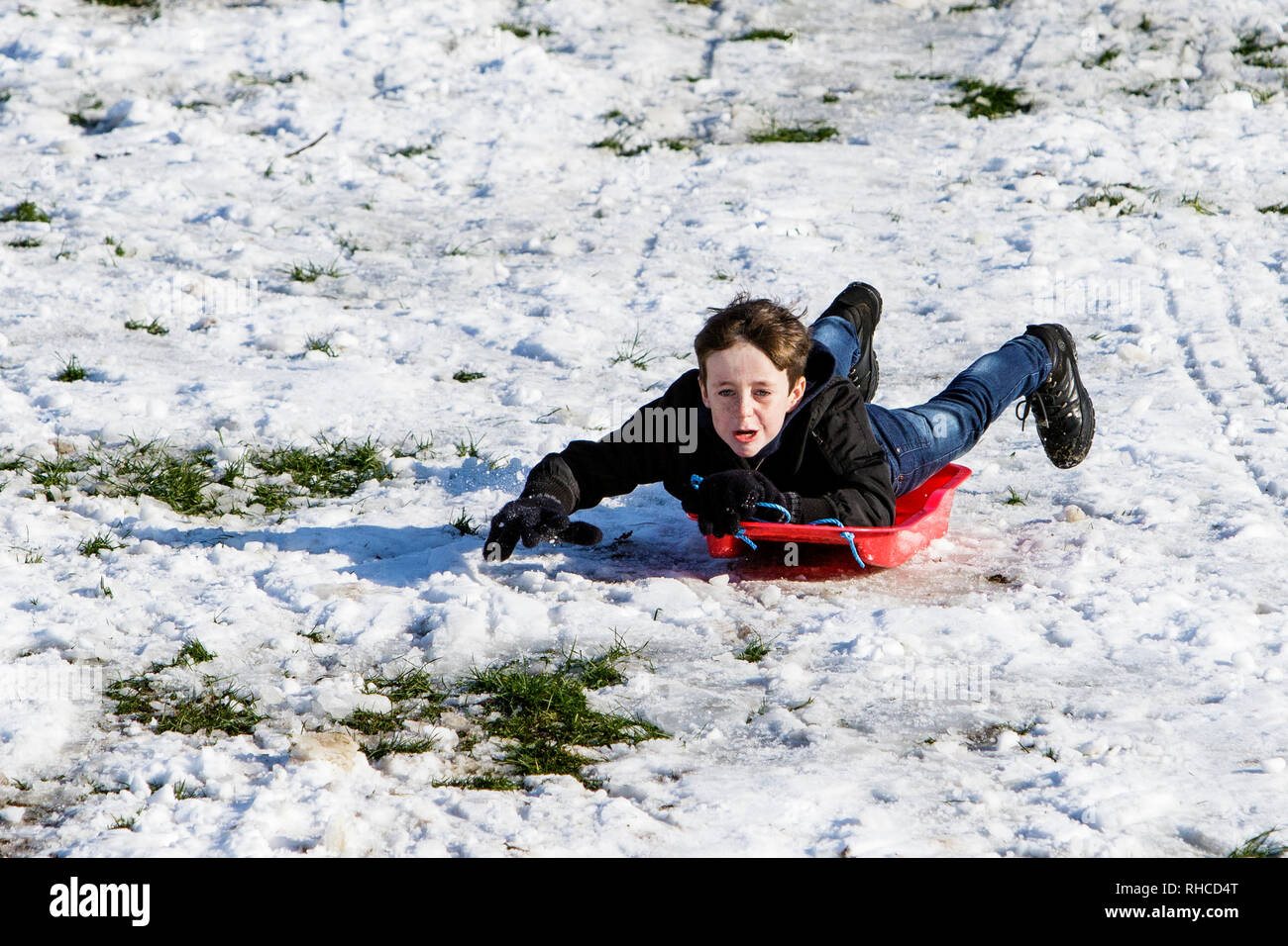 Sled slides hi-res stock photography and images - Alamy