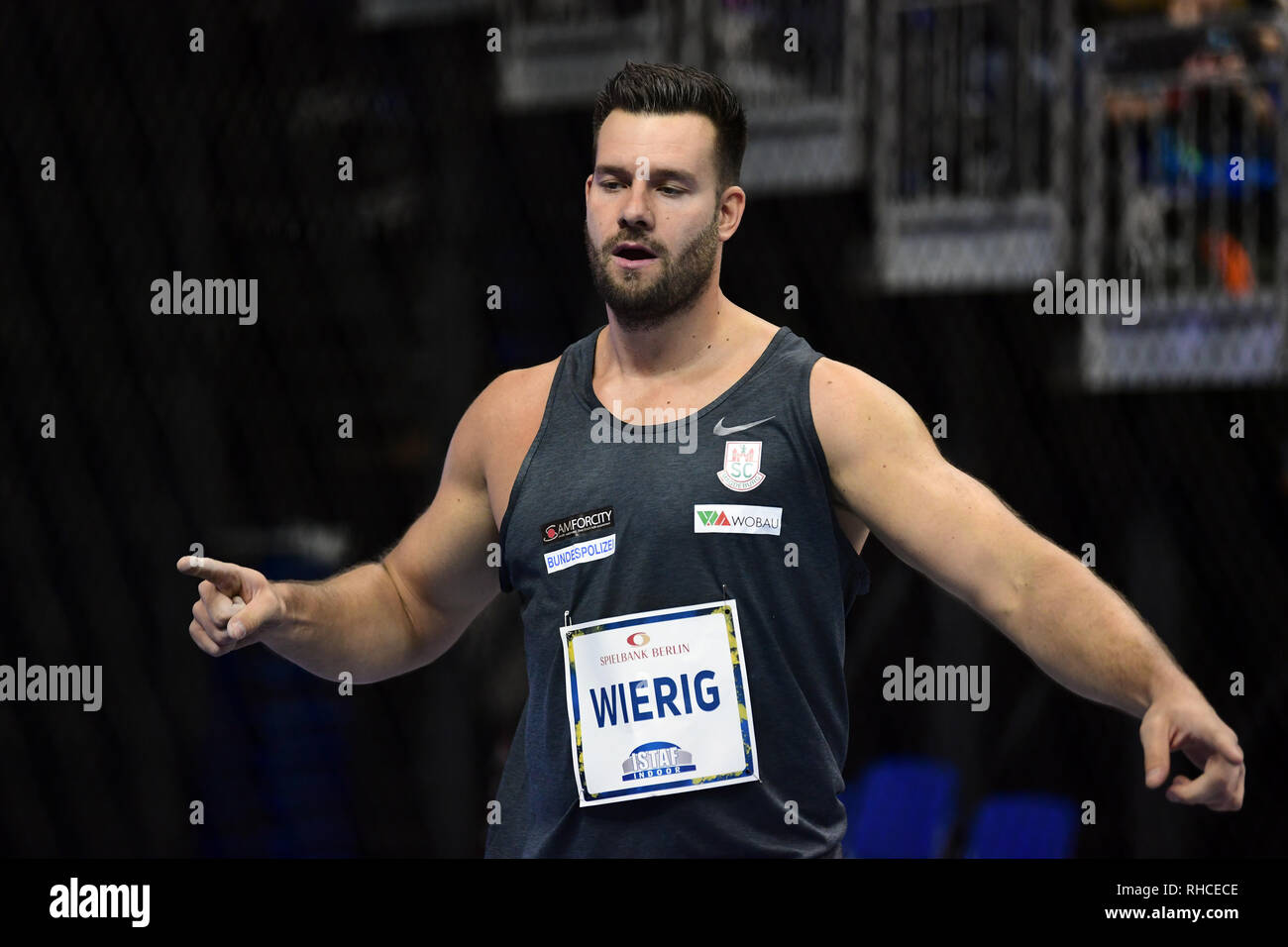 Berlin, Germany. 01st Feb, 2019. ISTAF Indoor, discus throwing, mixed ...
