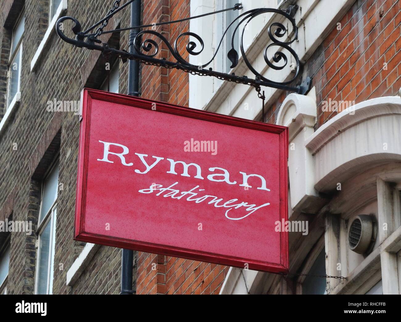 London, UK. 27th Jan, 2019. Ryman brand logo seen in London, UK. Credit ...
