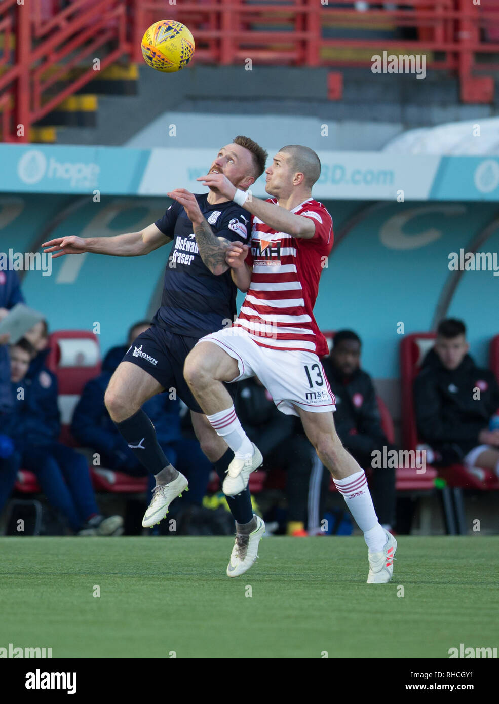 Hope CBD Stadium, Hamilton, UK. 2nd Feb, 2019. Ladbrokes Premiership ...