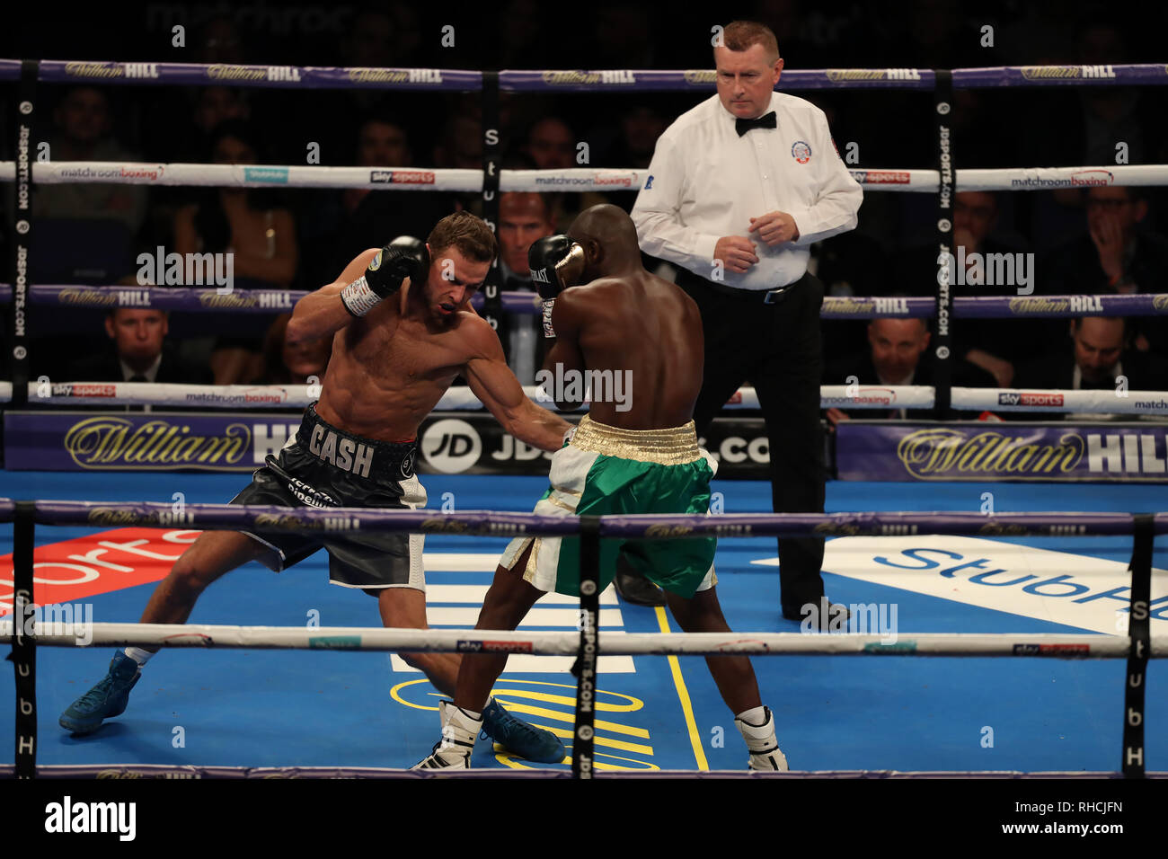 London, UK. 2nd Feb 2019. Boxing, European Super-Welterweight ...