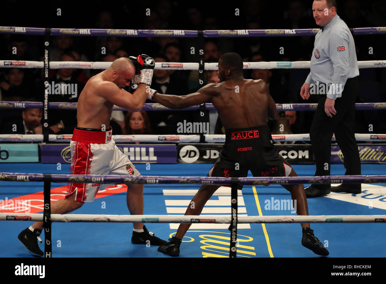 London, UK. 2nd Feb 2019. Boxing, European Super-Welterweight ...