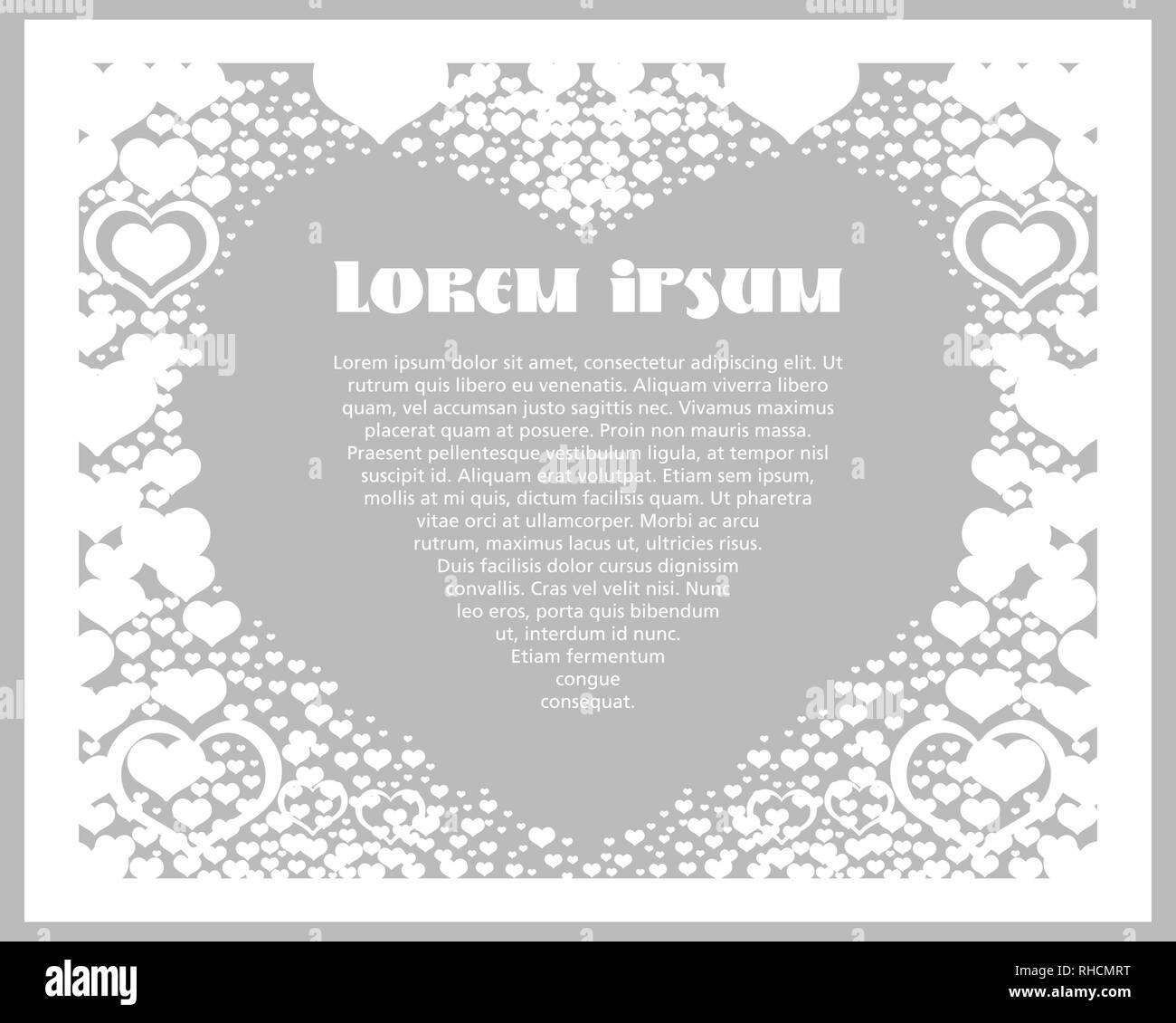 Horizontal frame hearts on Stock Vector Images - Alamy