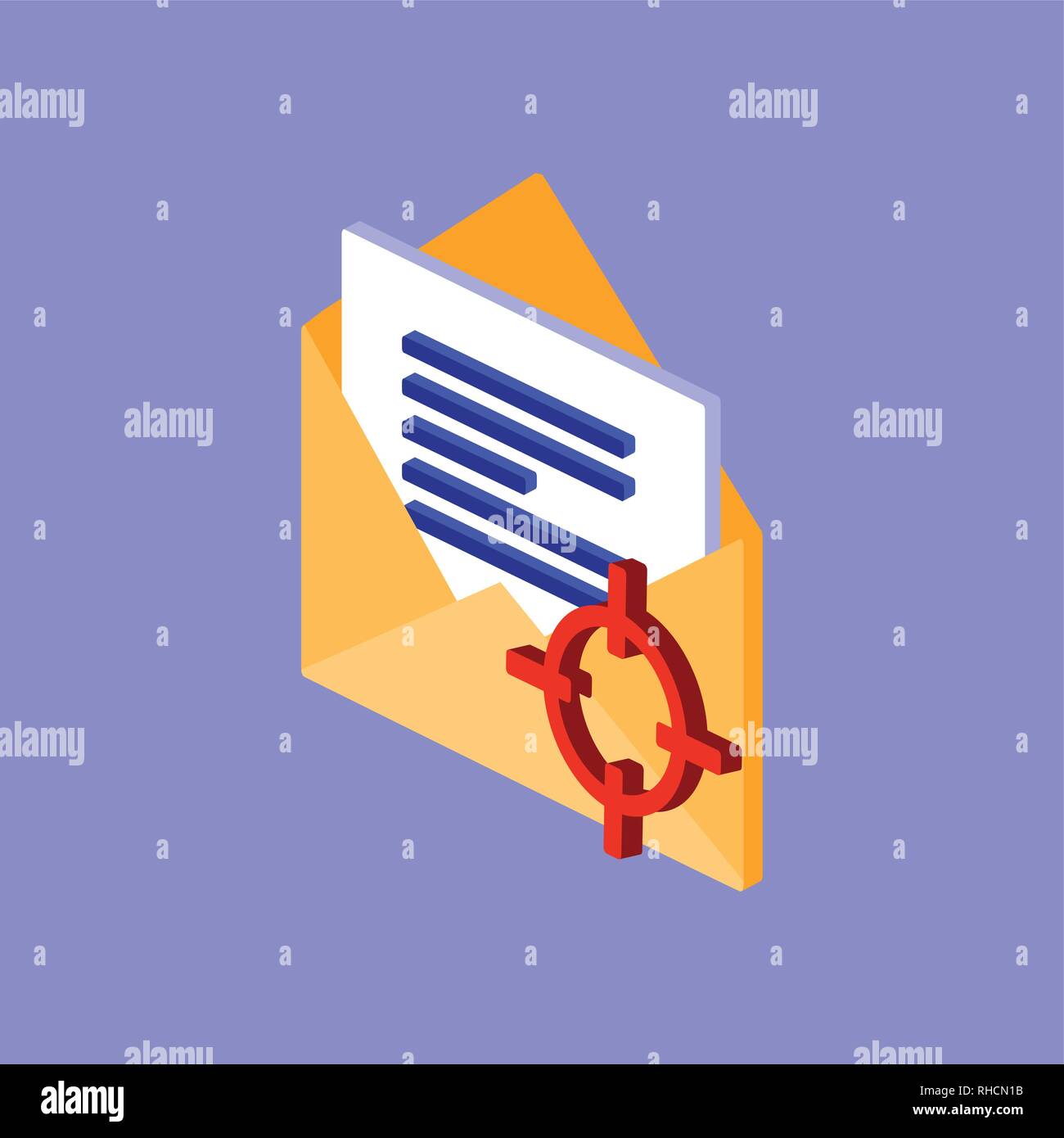cyber security with envelope and document vector illustration design ...