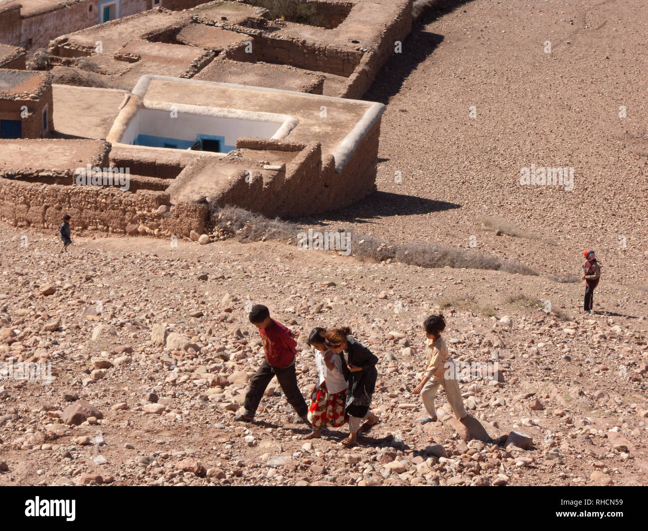 Berber children in the high atlas hi-res stock photography and images ...