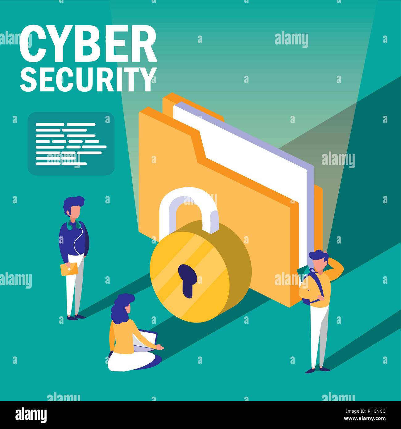 Laptop padlock document cyber hi-res stock photography and images - Alamy