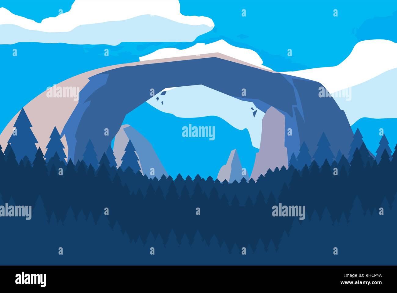 landscape nature scene icon vector illustration design Stock Vector ...