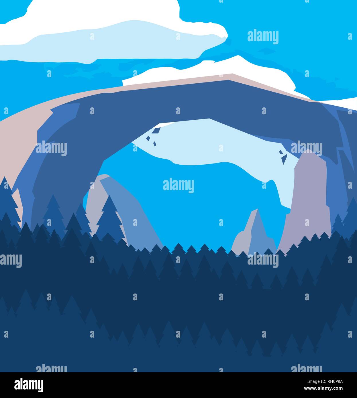 landscape nature scene icon vector illustration design Stock Vector ...