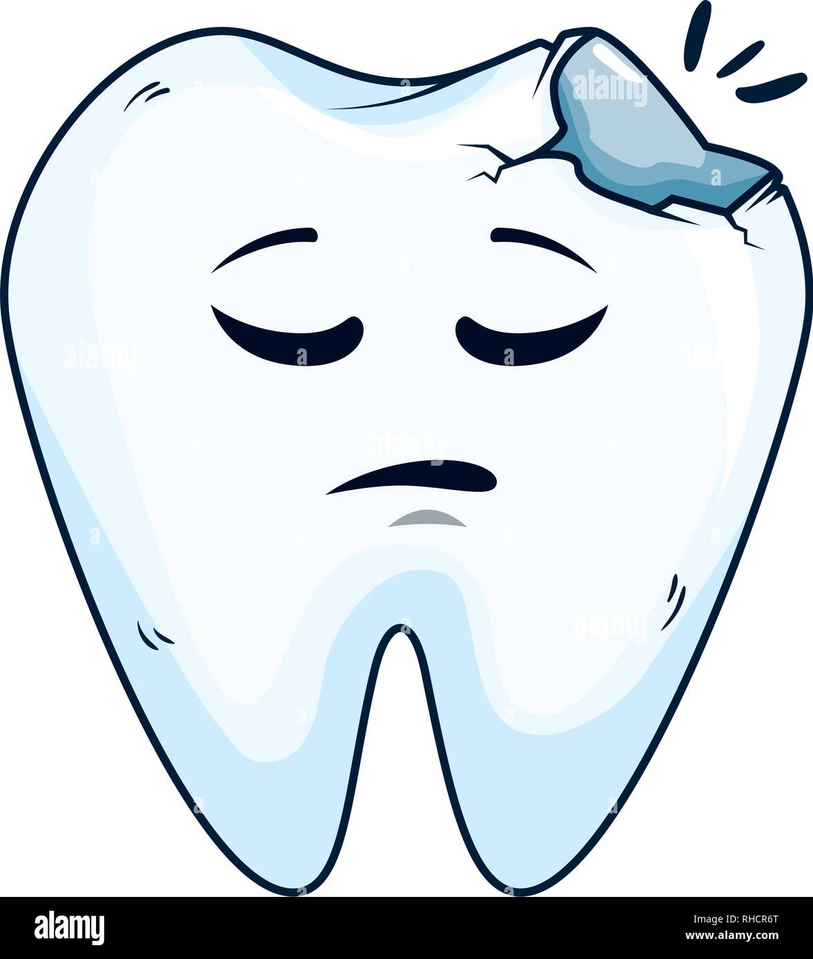 comic tooth broken kawaii character Stock Vector Image & Art - Alamy