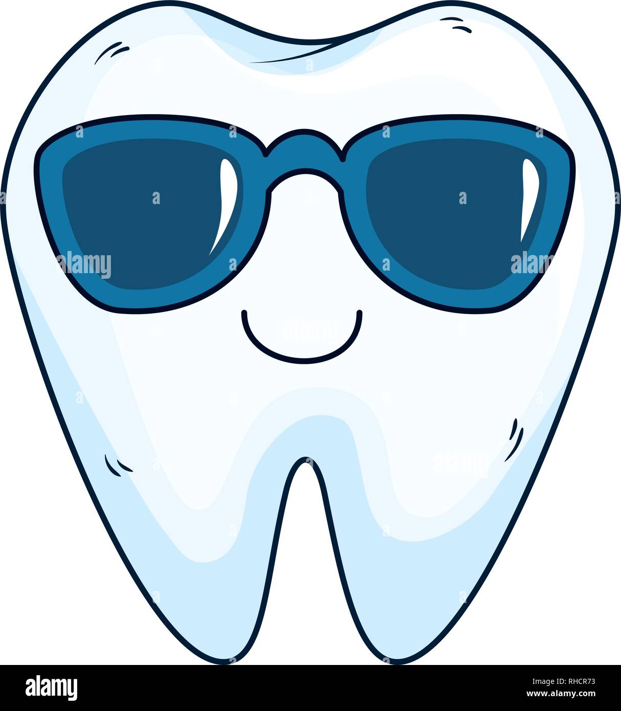 Cartoon character teeth sun glasses Stock Vector Images - Alamy