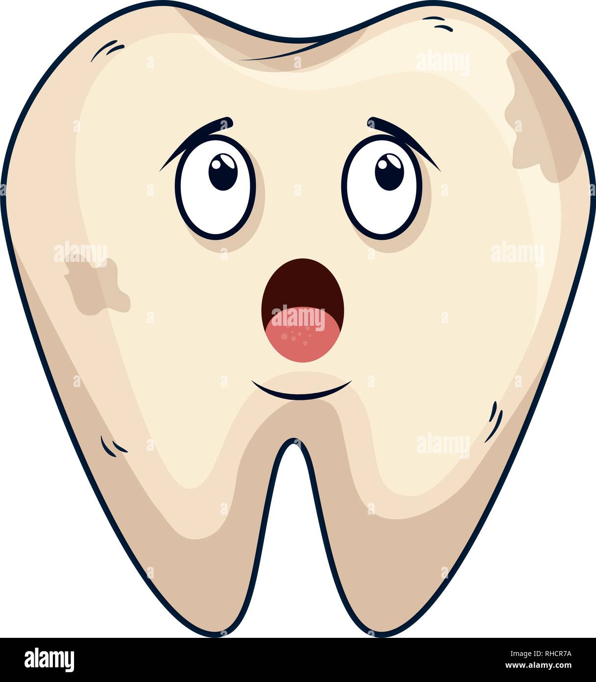 comic tooth sad kawaii character Stock Vector Image & Art - Alamy
