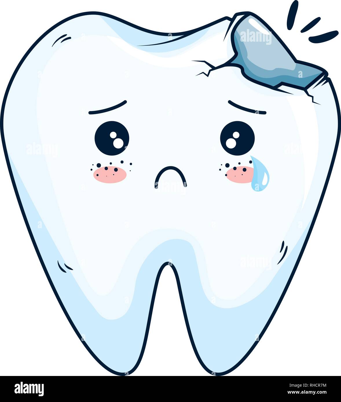 comic tooth broken kawaii character Stock Vector Image & Art - Alamy