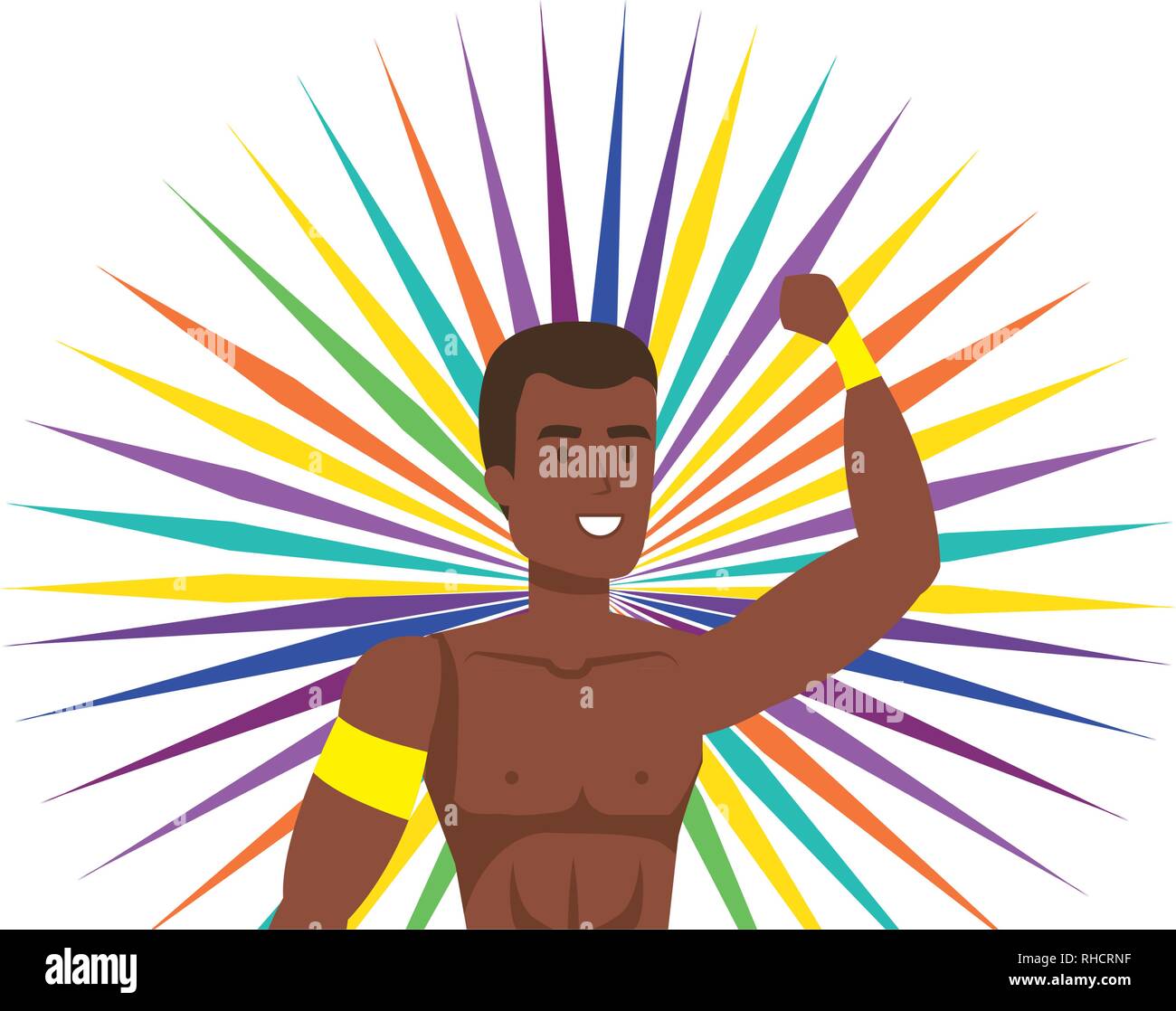 Male carnival dancer Stock Vector Images - Alamy