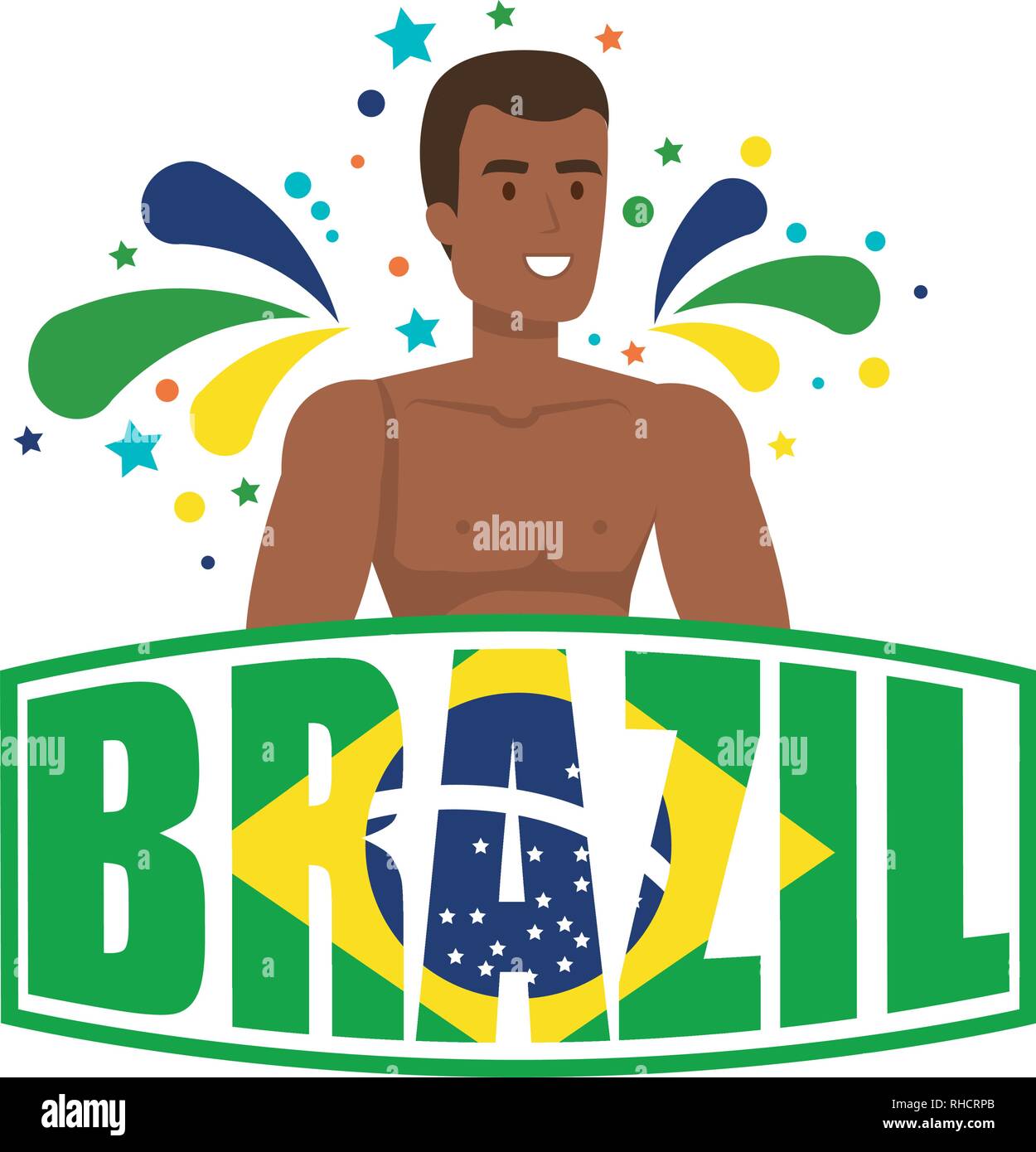 Brazil carnival dancer male Stock Vector Images - Alamy