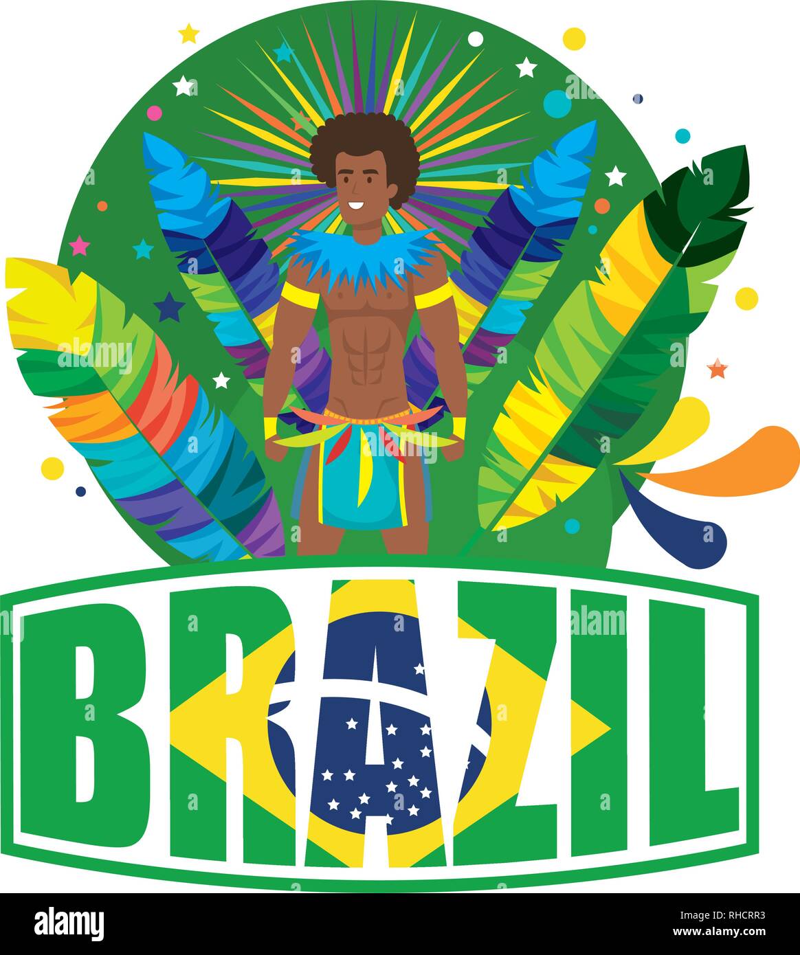 brazilian male dancer with brazil label Stock Vector Image & Art - Alamy